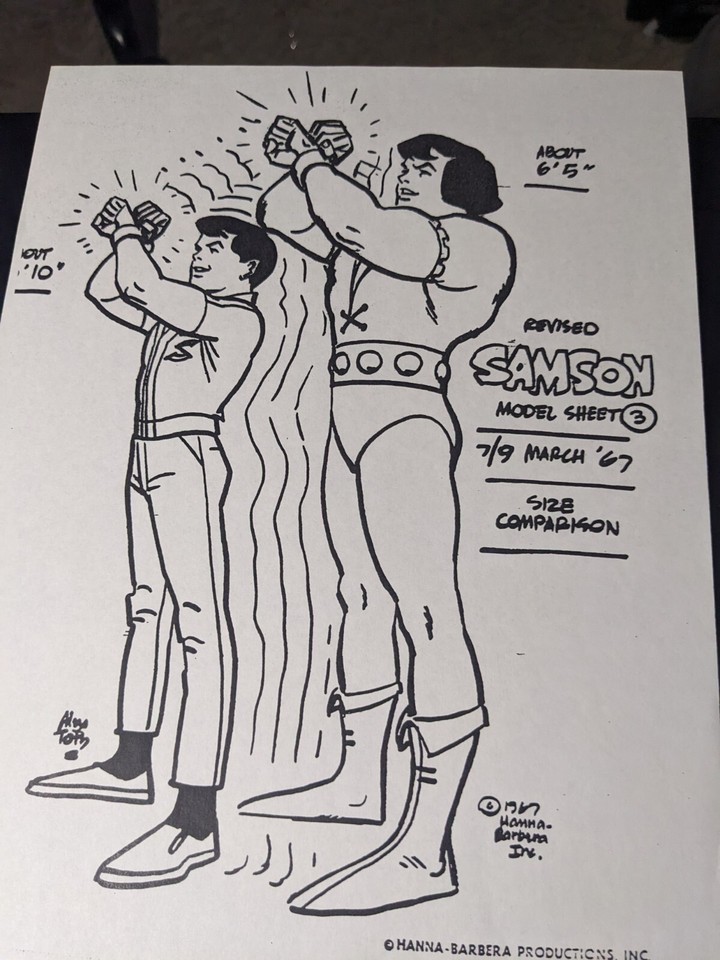 SPACE GHOST Animation Cel Art ALEX TOTH MODEL SHEETS 1960's Cartoons ...