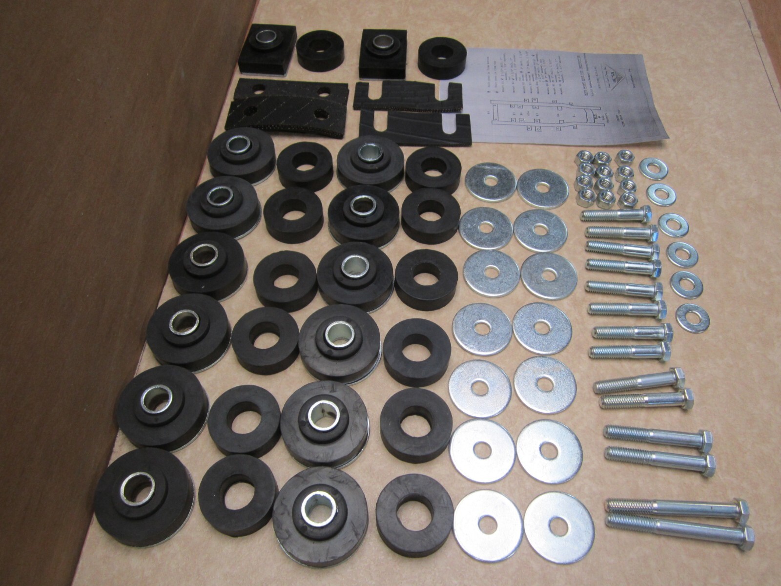 55 56 57 Chevy Sedan Body Frame Mount Bushing Kit & Bolts 1955 1957 ...