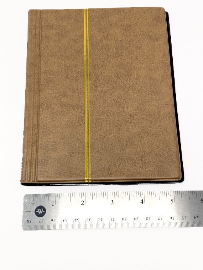 Brown or Navy Blue - Faux Leather - 10 Double-Sided Pages, Philatelic ...