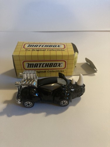 Vintage MATCHBOX MB53 RHINO ROD BLACK WITH YELLOW BOX Diecast | eBay