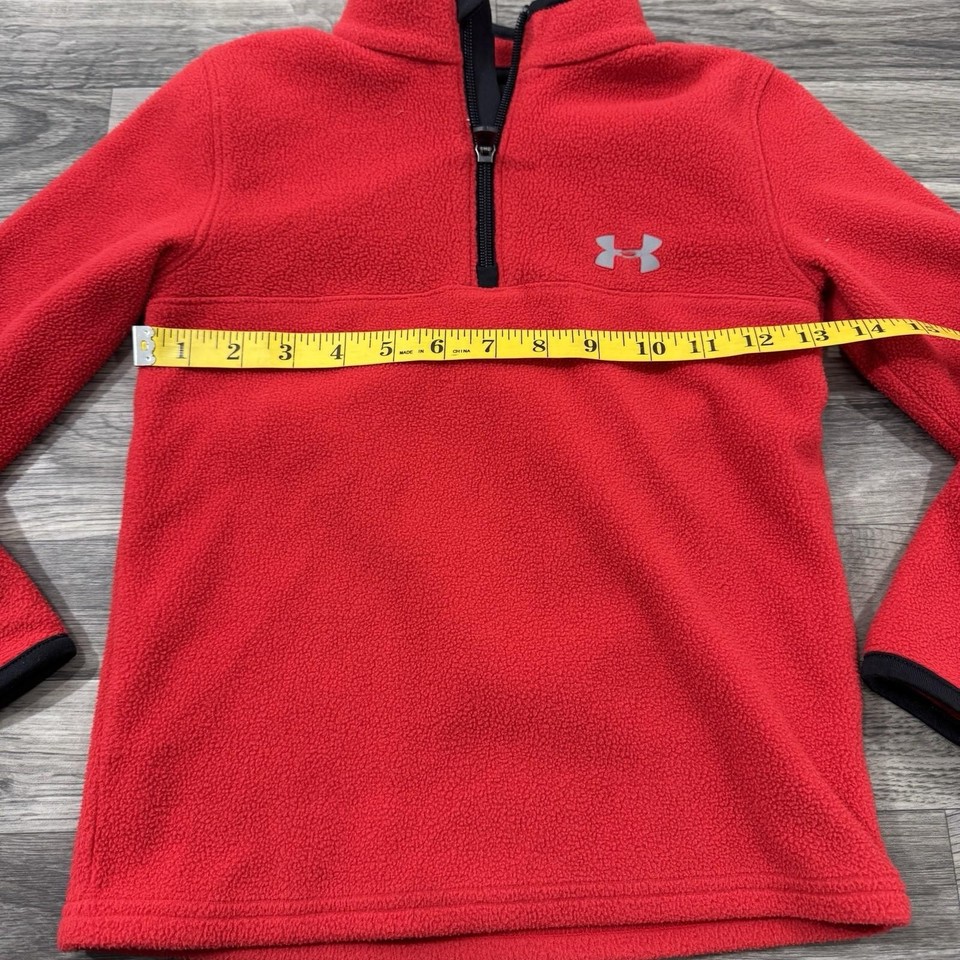 Under Armour Infrared Little Boy's Size 6 Heather Red 1/4 Zip Pullover ...