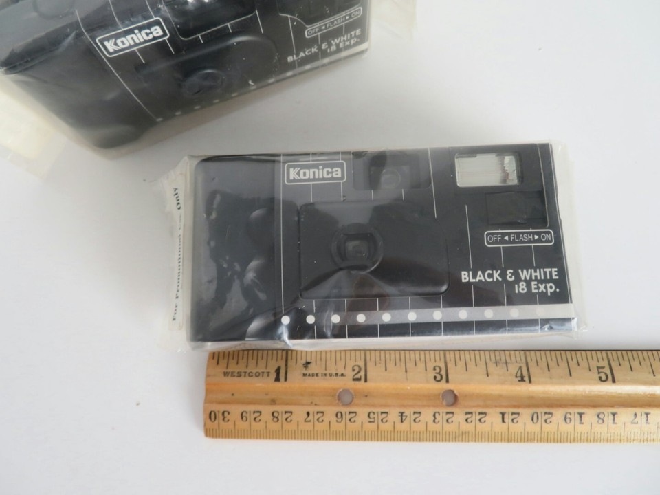 2 Sealed Konica ISO 400 Black & White 18 Exp Vintage Disposable Promo ...
