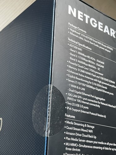 NETGEAR Nighthawk X10 7200 Mbps 7 Port Wireless AD Router (R9000-100NAS ...