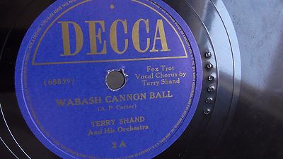 Terry Shand - 78rpm single 10-inch – Decca #2 Wabash Cannon Ball | eBay