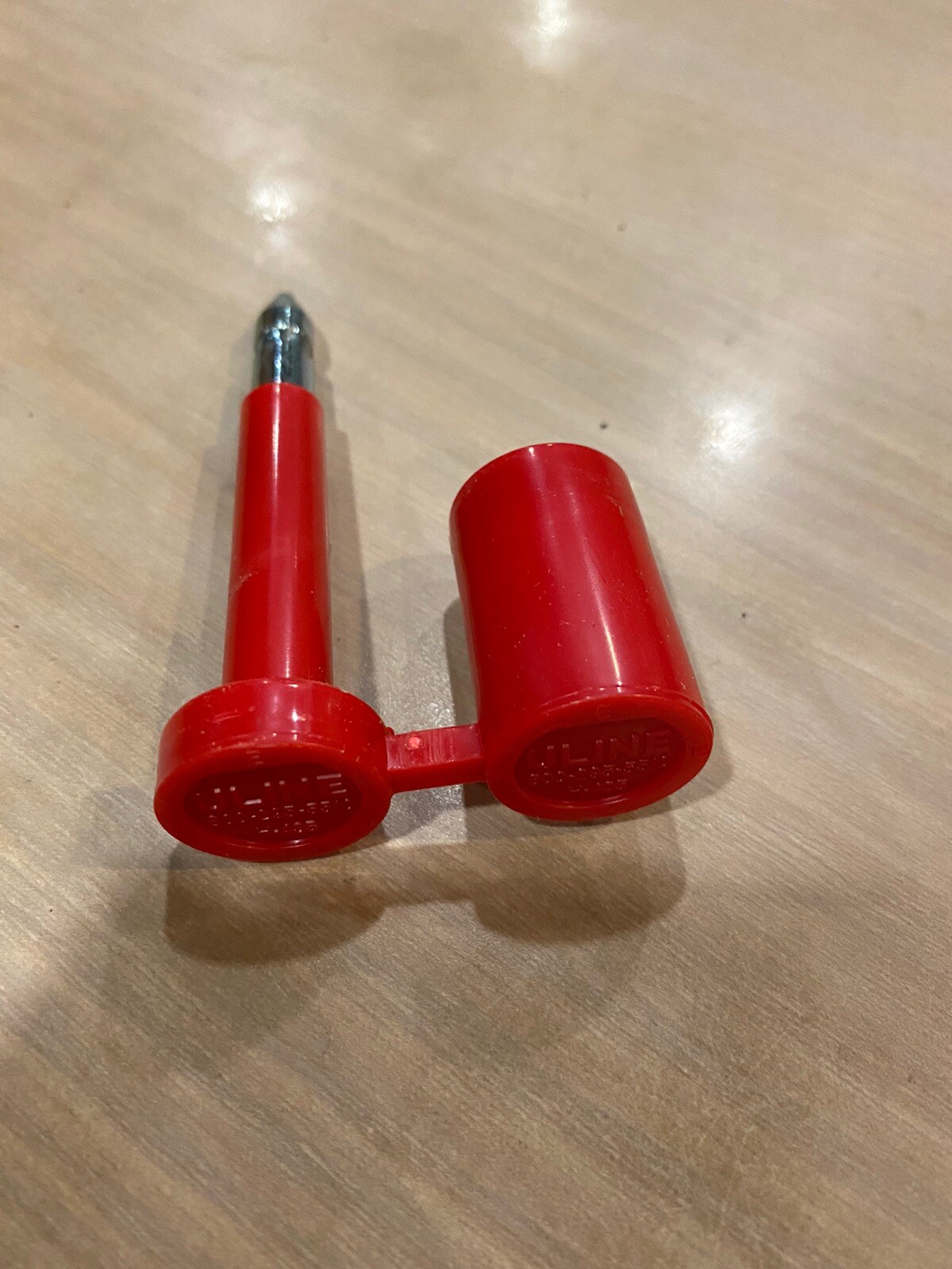 Box of 50 NEW ULINE H-435 Red High Security Truck Seal Locks Numbered ...