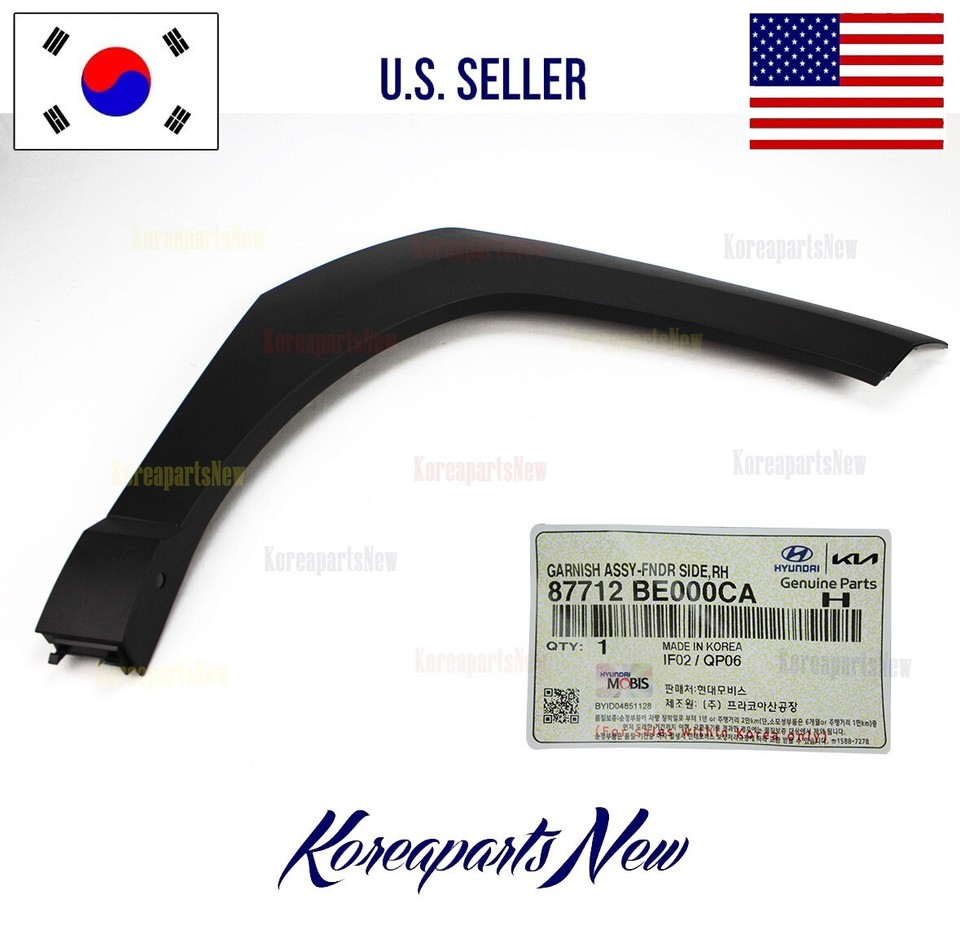 FRONT Fender Wheel Molding Right PASSENGER side ⭐OEM⭐ Hyundai Kona 2024 ...