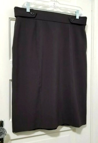 Counterparts Professional Skirt 10 Medium Dark Brown Back Zip Slit ...
