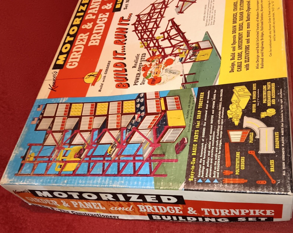 Vintage Kenners Motorized Girder & Panel And Bridge Turnpike Building ...