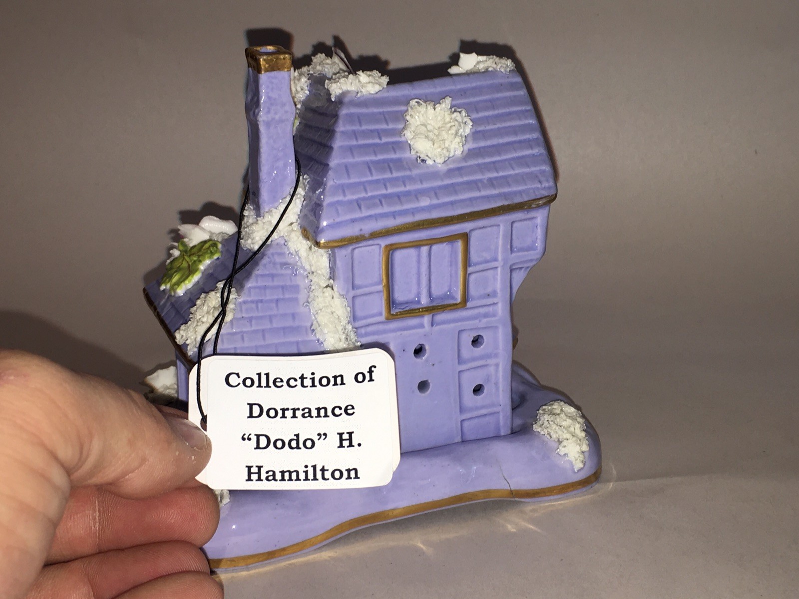 LC4 Antique Staffordshire Lilac Pastille Burner Cottage Flowers 2 Piece ...