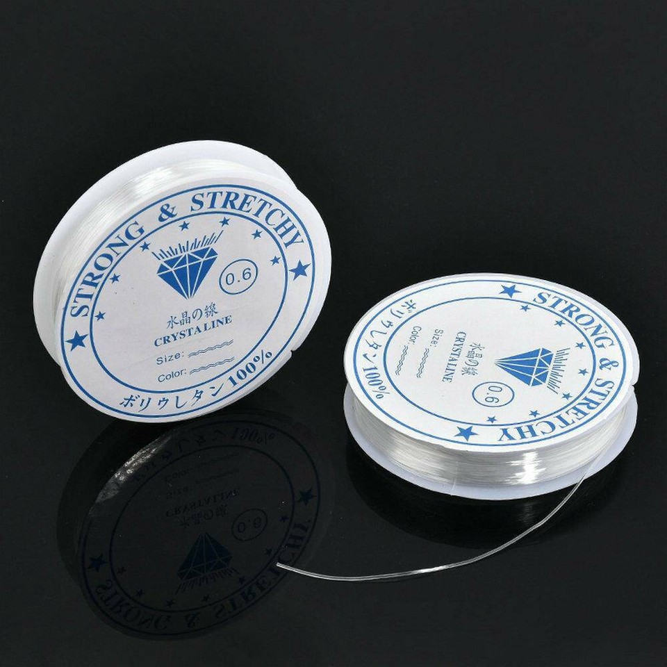 0.6-1.0mm Clear Beading Wire Cord Thread Nylon Fishing String Jewelry ...