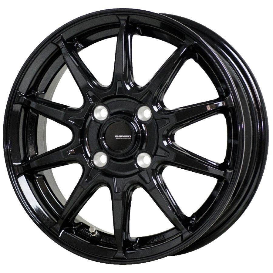 G.SPEED G05 13x4.0 +45 4x100 MBK Black Light Track Rims Kei Wheels 4 ...