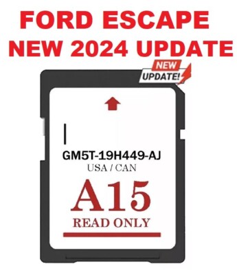 Ford ESCAPE NEW A15 Sync2 SD Card Navigation 2024 US/CAN GPS Map Update ...