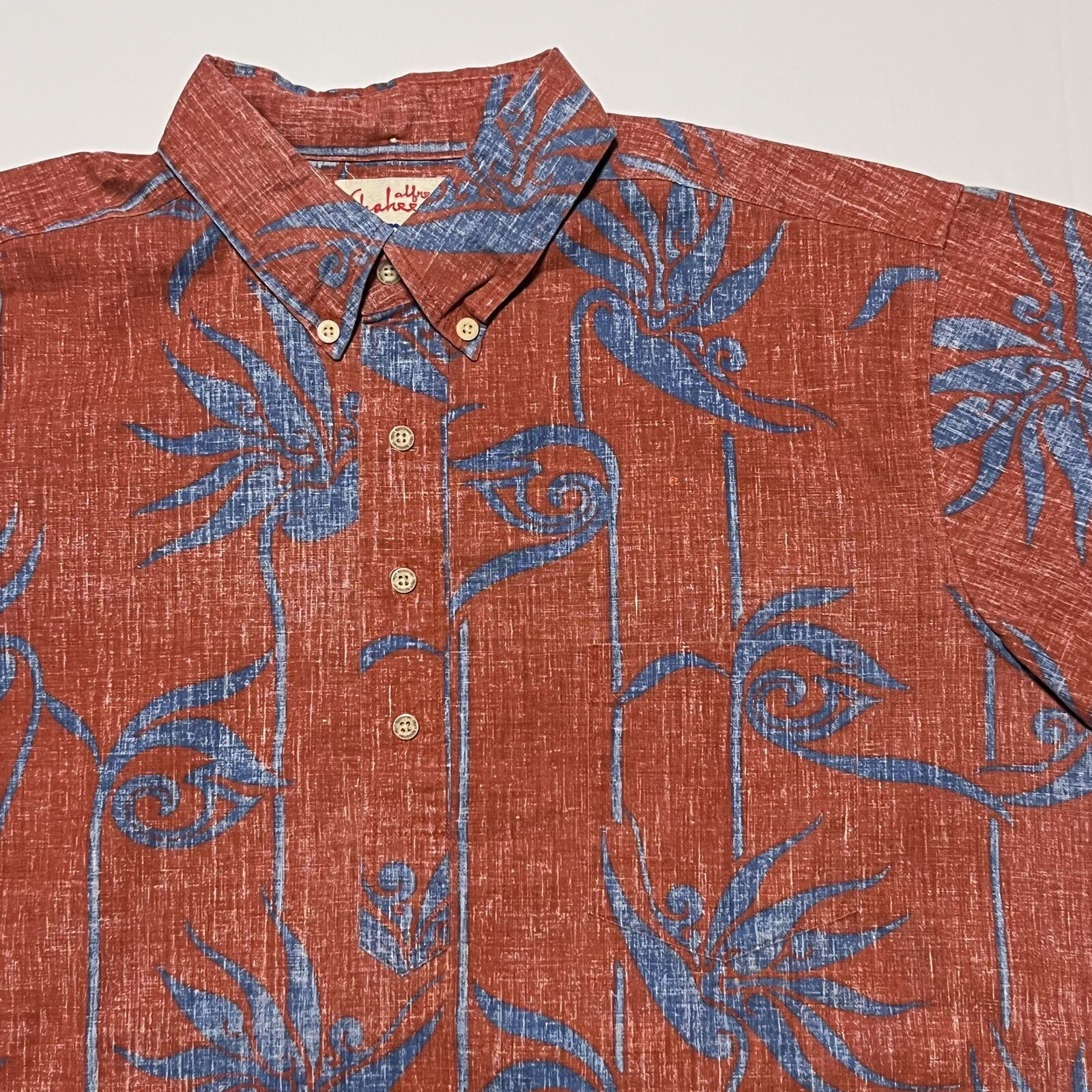 RARE Reyn Spooner MEDIUM Alfred Shaheen Bird of Paradise PULLOVER Hawaiian Aloha | eBay