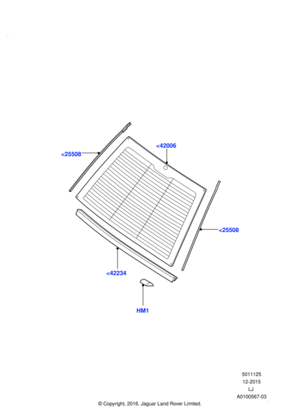 Land Rover Range Rover L322 Rear Windscreen Right Moulding DED500180 ...