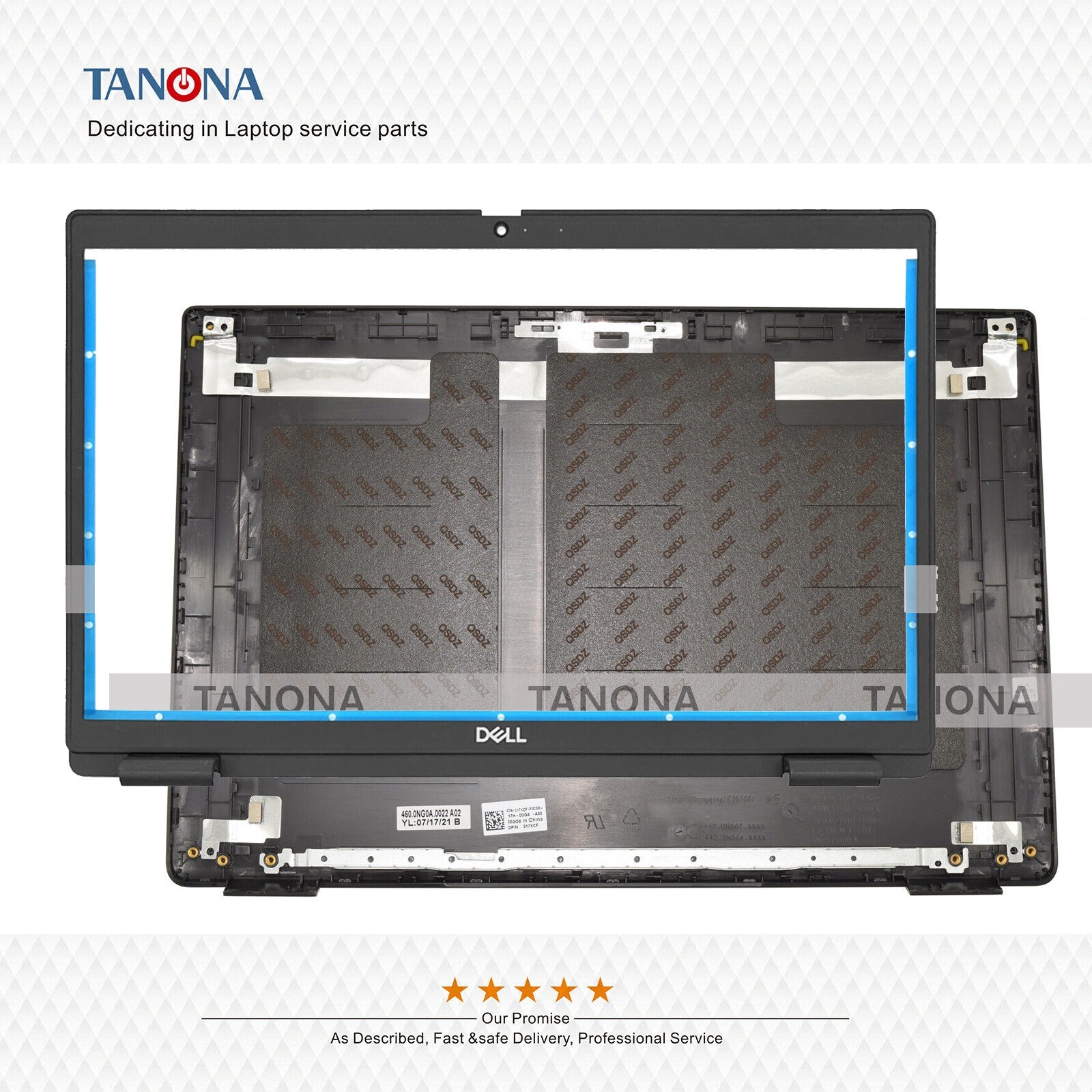 New 0WXN5F 017XCF For Dell Latitude 3520 E3520 LCD Back cover Lid ...