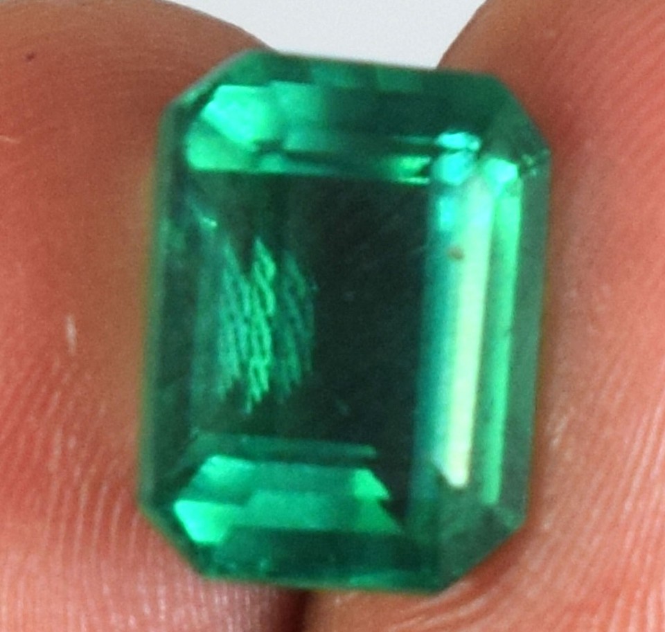 Natural Colombian Emerald 5.70 Ct Emerald Cut Gems Certified B88002 ...