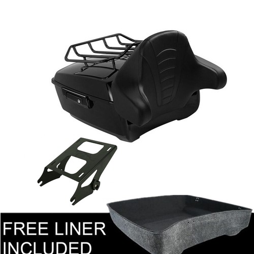 King Trunk Backrest Mount Luggage Rack Fits For Harley Tour Pak Touring ...