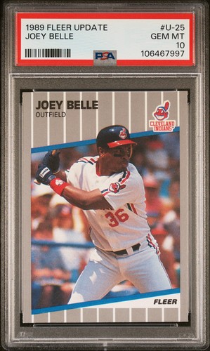 1989 FLEER UPDATE #U-25 JOEY BELLE ROOKIE RC PSA 10 | eBay