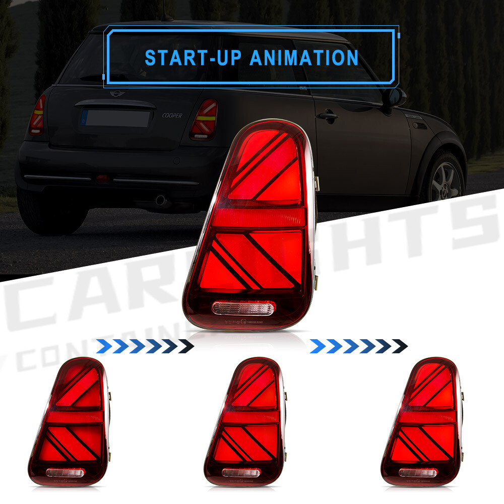 LED Tail Lights For 2001-2006 BMW Mini Cooper R50 R52 R53 Rear Lamps w ...