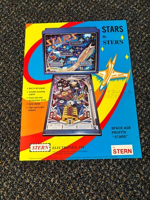1978 STERN STARS PINBALL PROMO FLYER NEW UNCIRCULATED | eBay