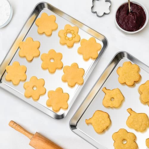 Mini Oven Tray Stainless Steel Small Baking Trays Sheets Pan Heavy Duty ...