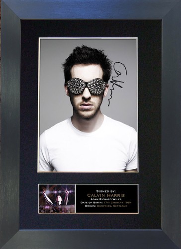 CALVIN HARRIS Signed Mounted Reproduction Autograph Photo Print A4 306 ...