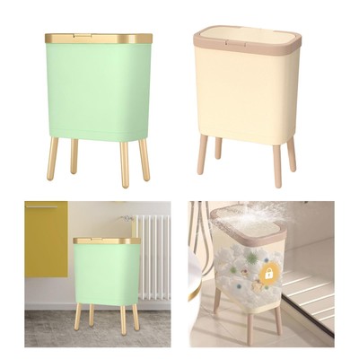 Trash Can with Press Top Lids Rectangular) 15L Capacity with Legs ...