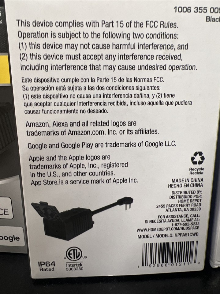 Defiant Outdoor Smart Plug 15 Amp 120-Volt Wi-Fi & Bluetooth Enabled ...