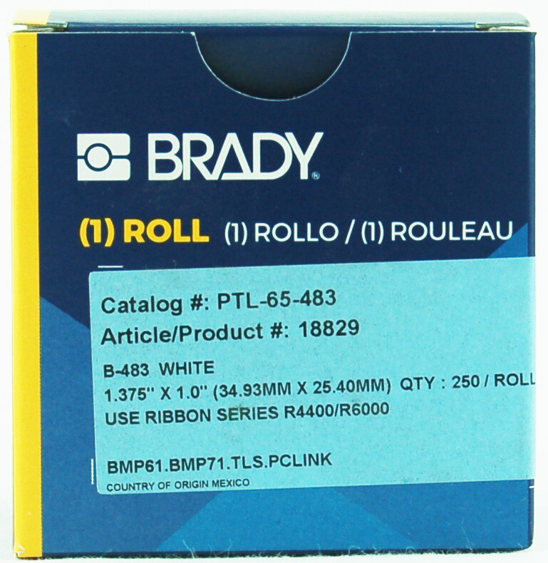 BRADY B-483 THERMAL TRANSFER PRINTABLE LABEL STOCK - 10032385 | eBay