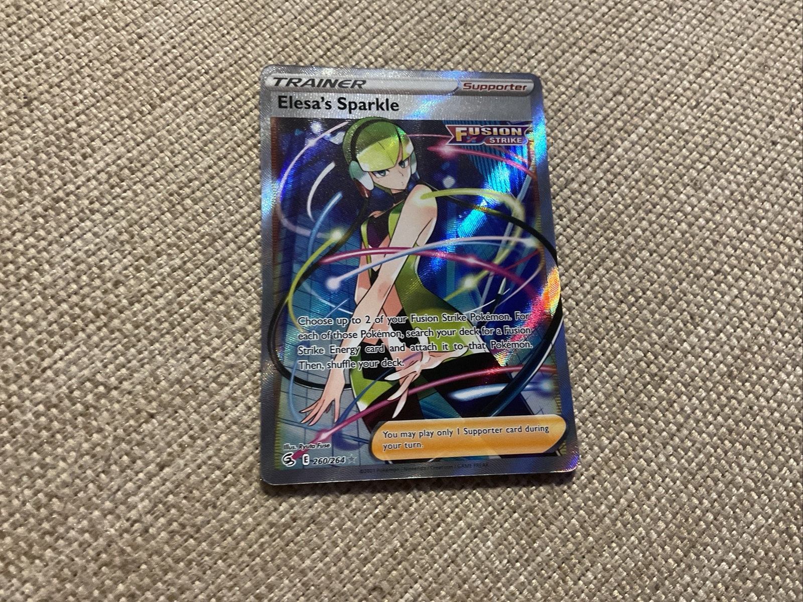 Pokémon TCG Elesa's Sparkle Fusion Strike 260/264 Holo Full Art | eBay