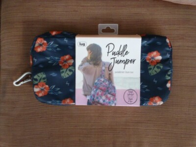 Lug Puddle Jumper Packable Tote Aloha Navy Hibiscus Flower Lightweight ...