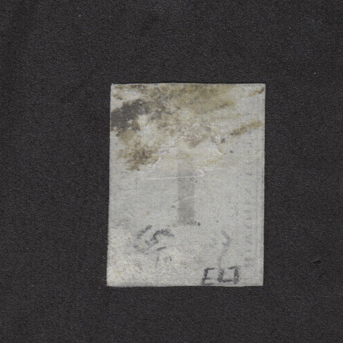 Hawaii 1863 1¢ Numeral #15 Plate 4a Type IX position IX, 4 full lines ...