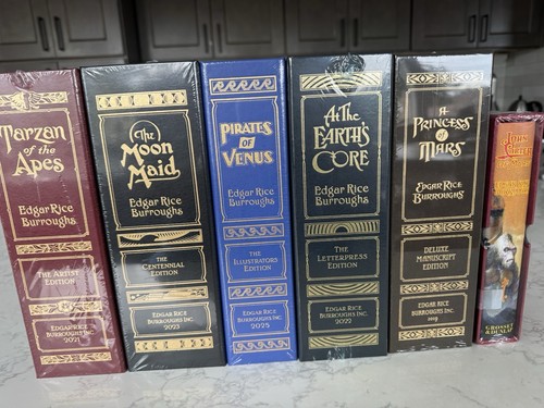 ERB Book Set Sealed Princess Of Mars Moon Maid Tarzan Pirates John ...
