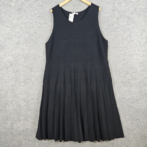 Edited by Remi Bader Black Pleated Knit Dress 1X Plus Size MSRP $149 ...