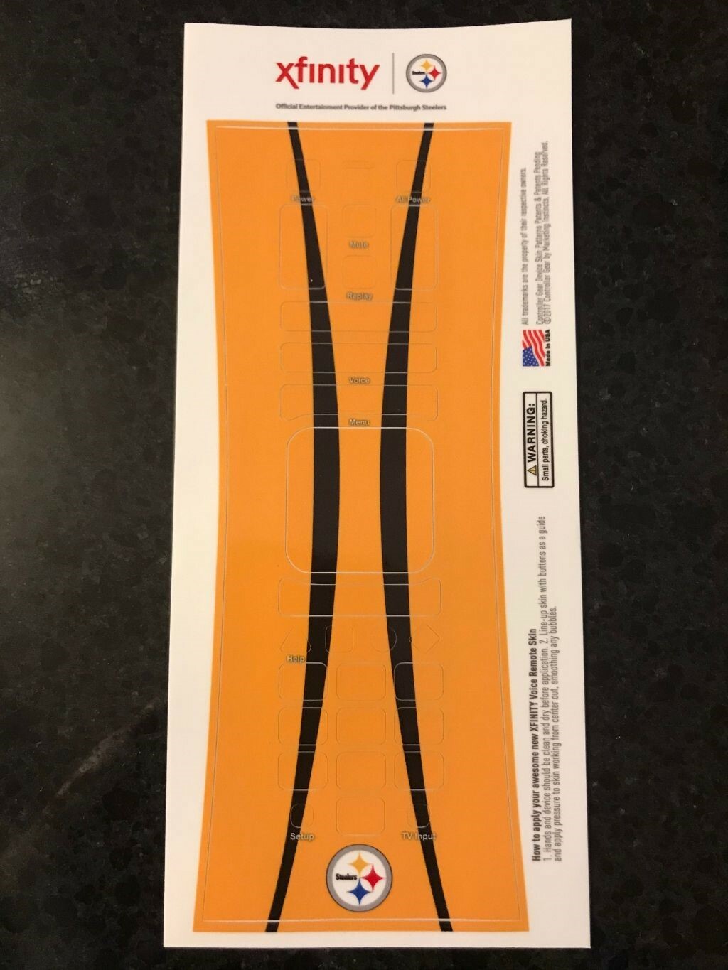 NEW COMCAST/XFINITY SKIN/STICKER FOR X1 XR11 VOICE REMOTE-PITTSBURGH ...