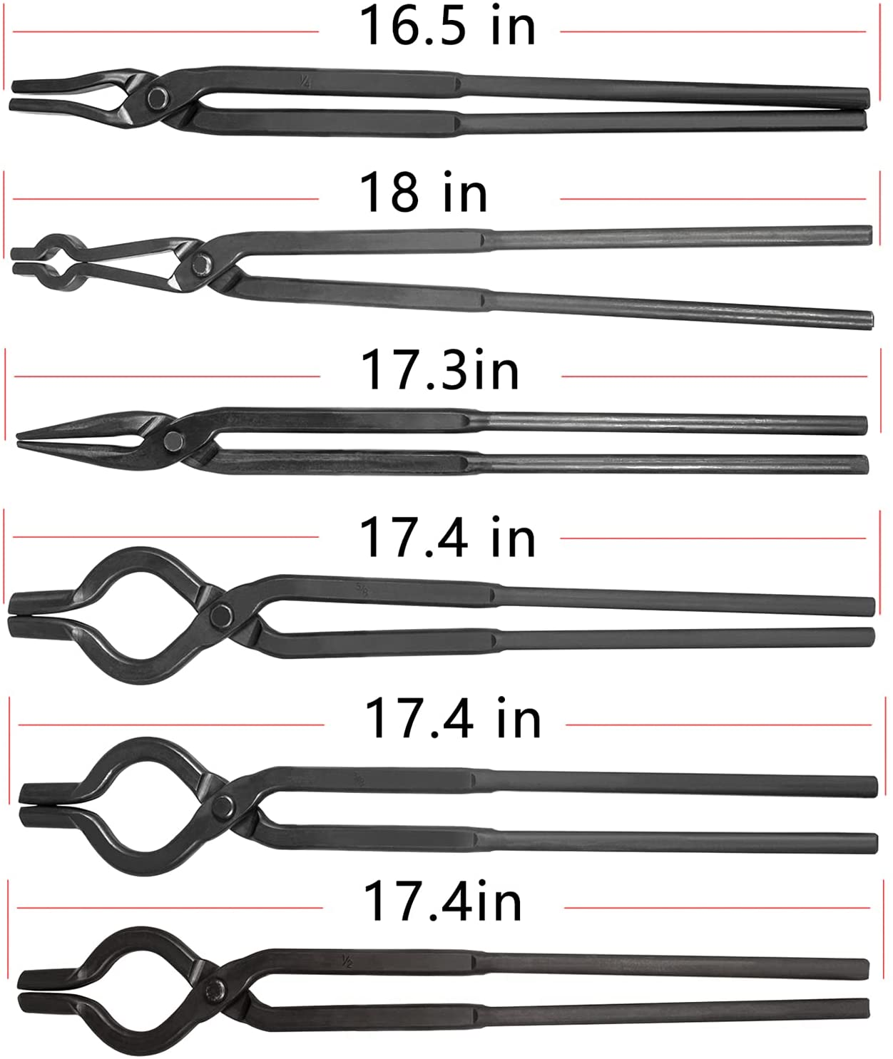 Beginner Blacksmith Tongs Bladesmith Forge Tongs Tools Set Anvil Forge ...