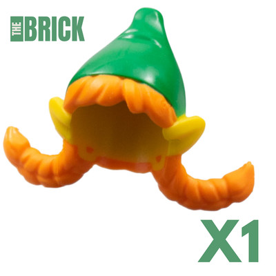 LEGO Yellow Minifigure, Hair Combo, Hair with Hat with Elf Ears x1 ...