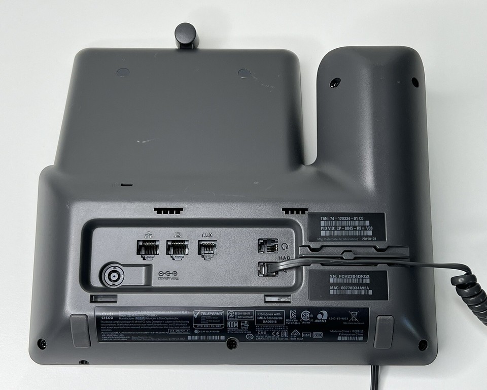 Cisco CP-8845 IP Phone Video Business UC Desktop VoIP w/Handset ...