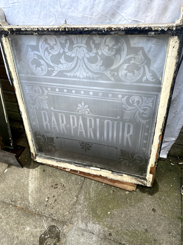 Acid Etched Glass Victorian Pub Window Pane Bar Parlour | eBay UK