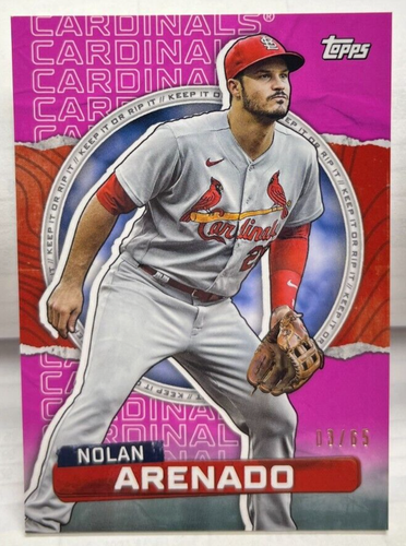 Nolan Arenado 2023 Topps RIP FUCHSIA #d 3/65 - RIP Card #8 - ST. LOUIS ...