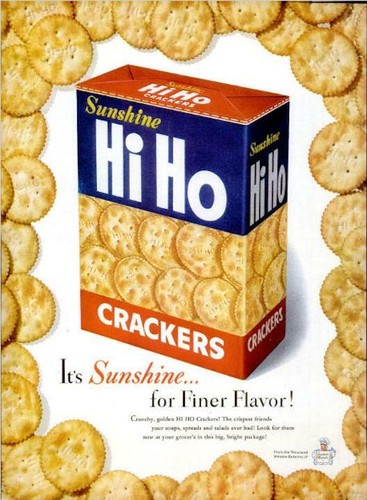 1950 Hi Ho Crackers PRINT AD Crisper Crackers | eBay