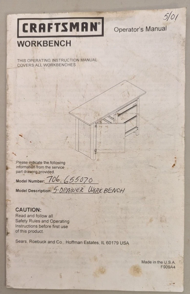 Craftsman Workbench Sears