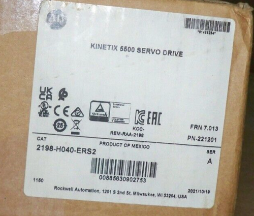 Allen Bradley 2198-H040-ERS Kinetix 5500 Servo Drive AB 2198-H040-ERS ...