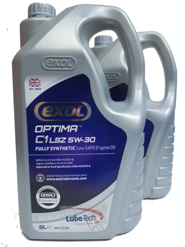 EXOL OPTIMA 5W30 LOW SAPS SYNTHETIC ENGINE OIL 2 X 5 L LANDROVER/JAGUAR ...