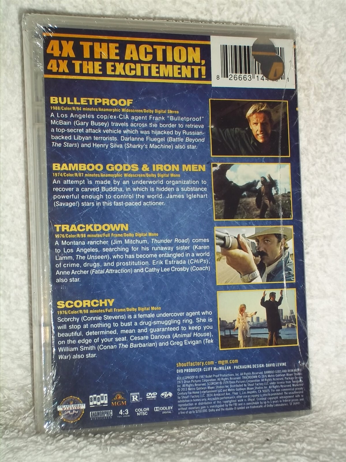 4 Action Packed Movie Marathon 2 (DVD, 2013, 2-Disc) NEW Bulletproof ...