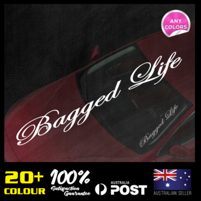 Bagged Life Windscreen Decals 500x70mm JDM Stickers Vinyl Lower Car ...