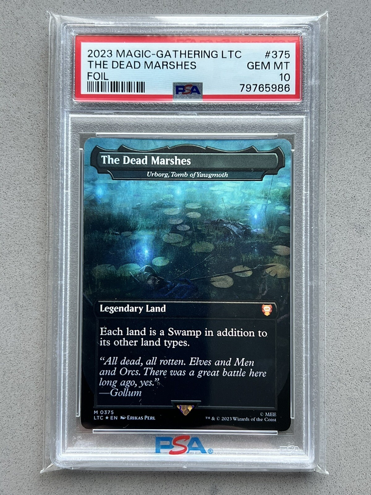 PSA 10 ~ The Dead Marshes Urborg, Tomb Of Yawgmoth M 0375 Lord of the ...