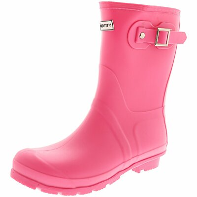 Exotic Identity Original Short Rain Boots Waterproof Nonslip Pink Women ...