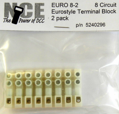 NCE ~ New 2024 ~ Euro8-2 ~ 8 Circuit ~ Eurostyle Terminal Block Strip ...