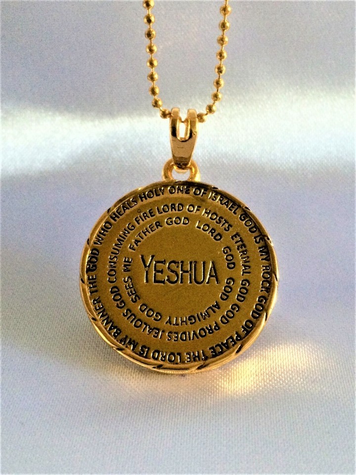 Gold Plated Yeshua Medallion Names of God Pendant Necklace | eBay